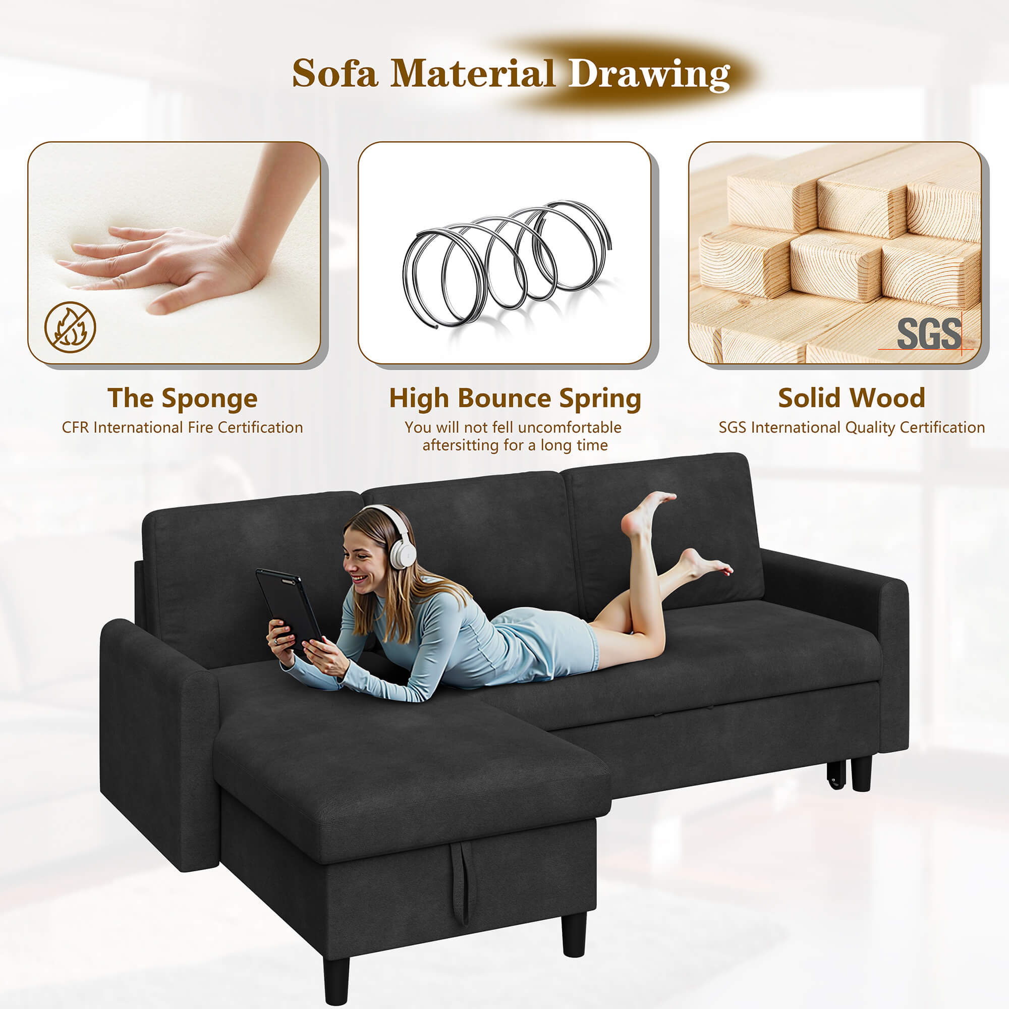 3 seater l shaped couch store