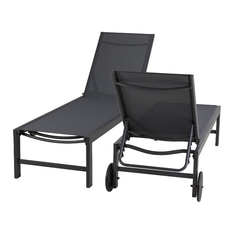 Walsunny Patio Furniture 2 Pieces Outdoor Chaises Texilene Lounge ...